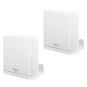VOMENC Wall Mount Holder for ASUS ZenWiFi AX AC (XT8 CT8 XT9) Whole-Home Tri-Band Mesh System WiFi 6 System Wall Bracket Hanger Stand Compatible with ASUS ZenWiFi AX AC (White 2Pack)