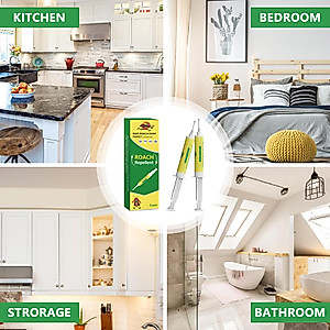 LUOJIBIE Cockroach Gel Bait, Roach Killer Indoor Infestation, Effective Roach Repellent, Roach Traps Indoor and Outdoor Use, Keep Roaches Away-2 Tubes