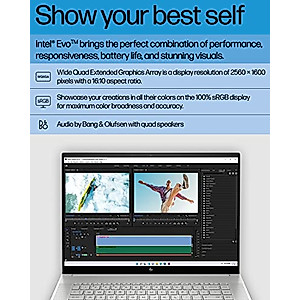 HP Envy -Laptop PC, Intel Arc A370M Graphics, 12th Gen Intel Core i7-12700H, 16 GB -RAM, 512 GB SSD, 16” WQXGA Touchscreen, 100% sRGB, Windows 11 Home, HP Fast Charge, Camera -Cover (16-h0010nr, 2022)