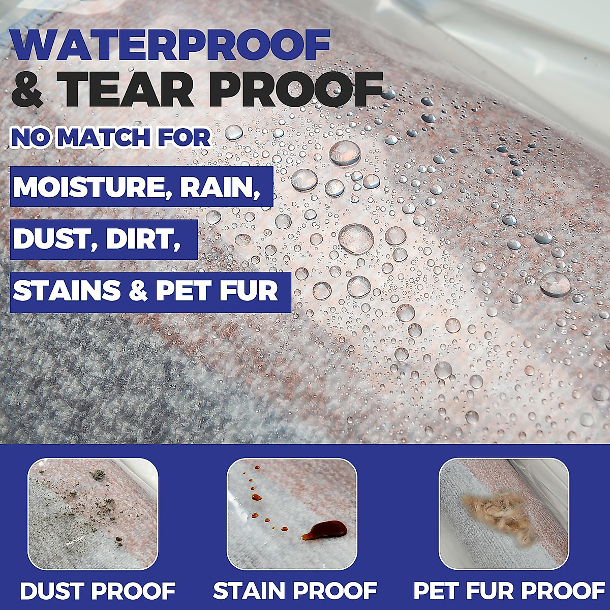 Heavy Duty Rug Storage Bag - Reusable Rug Shipping Bag, Waterproof Plastic Rug Cover - Fits Rolled Carpet Up to 9 x 12 Feet, 4 Mil Thick Tear Proof Plastic Storage Bag - 1 Clear Bag, 130 x 26 Inches