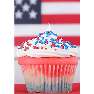 Pillsbury Funfetti 4th of July Bundle, 1 of each: Stars & Stripes Cake Mix and Vanilla Frosting with Candy Bits with By The Cup Frosting Spreader