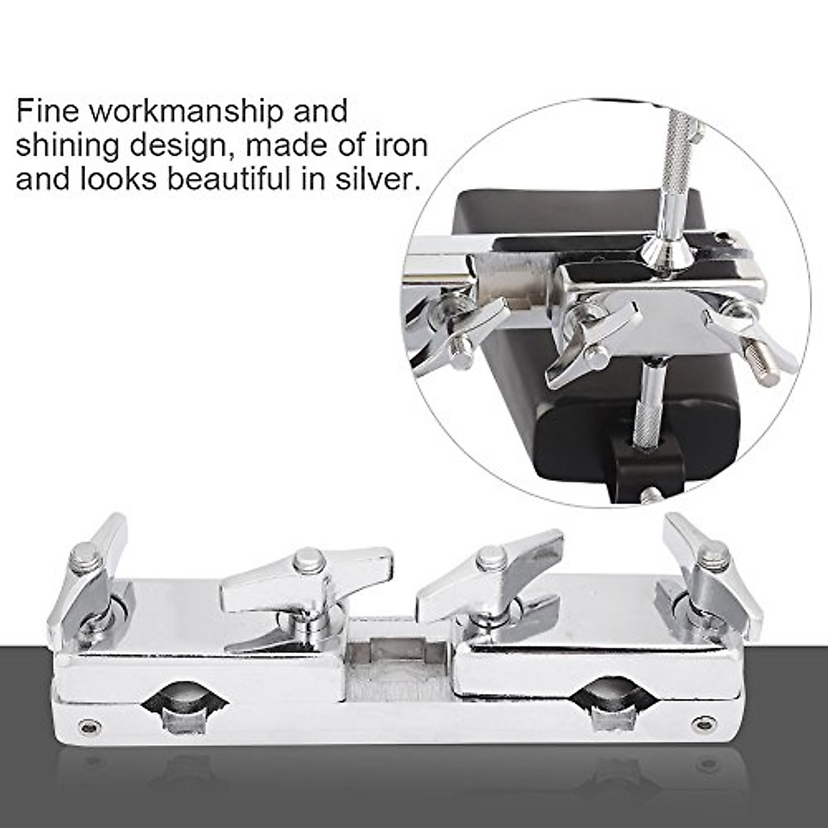 Cowbell Mounting Bracket, Drum Cowbell Mounting Percussion Bracket Cowbell Clamp Mount Cowbell Mount Cowbell Mount Cowbell For Drum Set Bass Drum Cowbell Mount