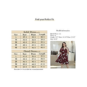 Ahlaray Womens Plus Size Summer Dresses Short Sleeve Causal Swing Faux Wrap Dress with Pockets, Polka Dot, 2XL