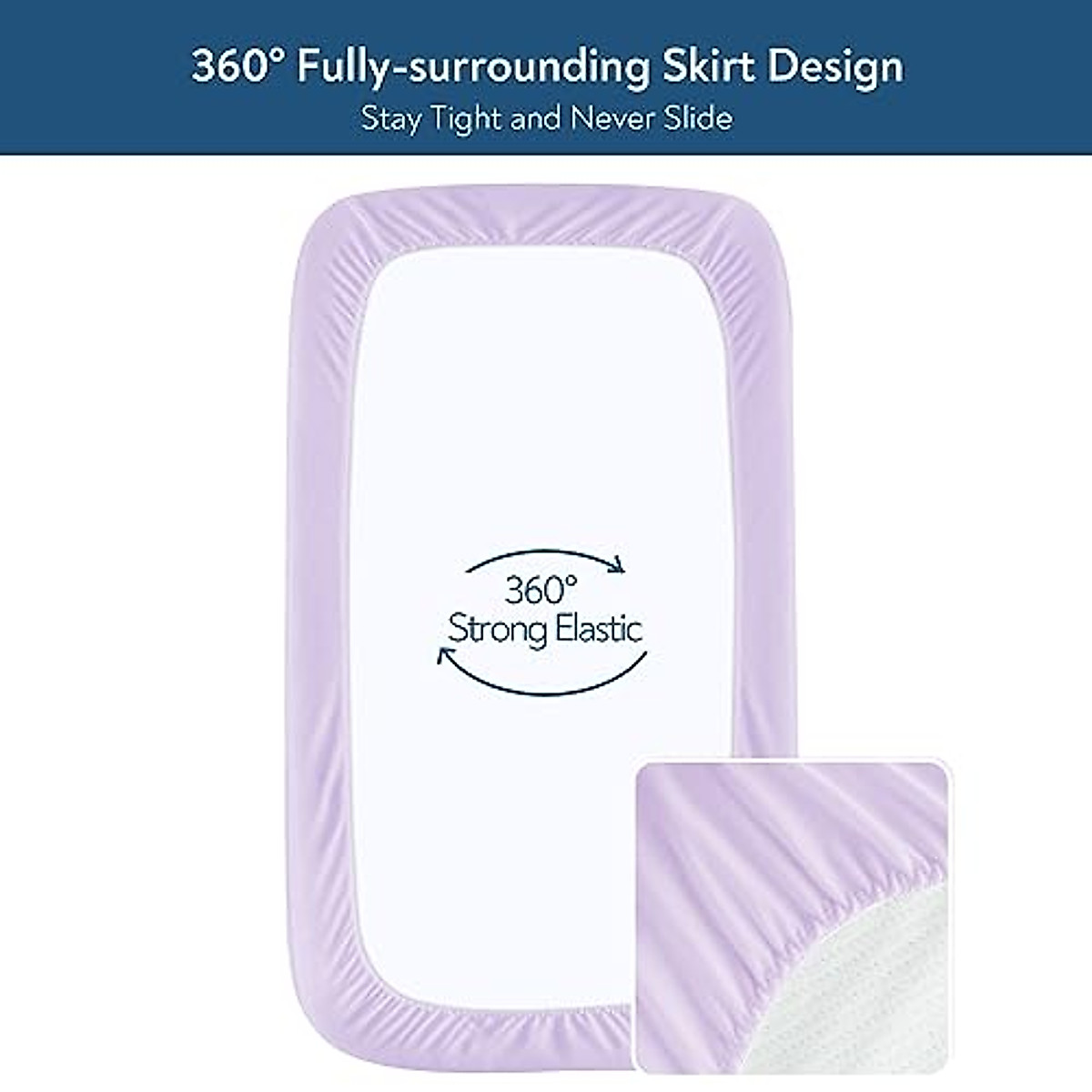 Crib Sheets Girl 4 Pack, Baby Crib Sheet for Crib Mattress and Toddler Bed Mattress, Soft Breathable Fitted Kid Toddler Sheets Set for Girls, Pink & Purple