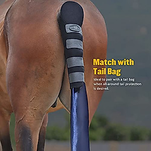 Harrison Howard Neoprene Horse Tail Guard Equine Tail Wrap Gray