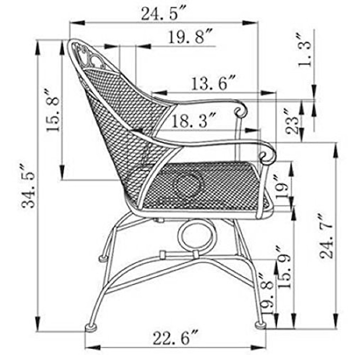 Better Homes and Gardens Clayton Court 5-piece Patio Dining Set, Wrought Iron Table and 4 Chairs, Red Cushions, Seats 4