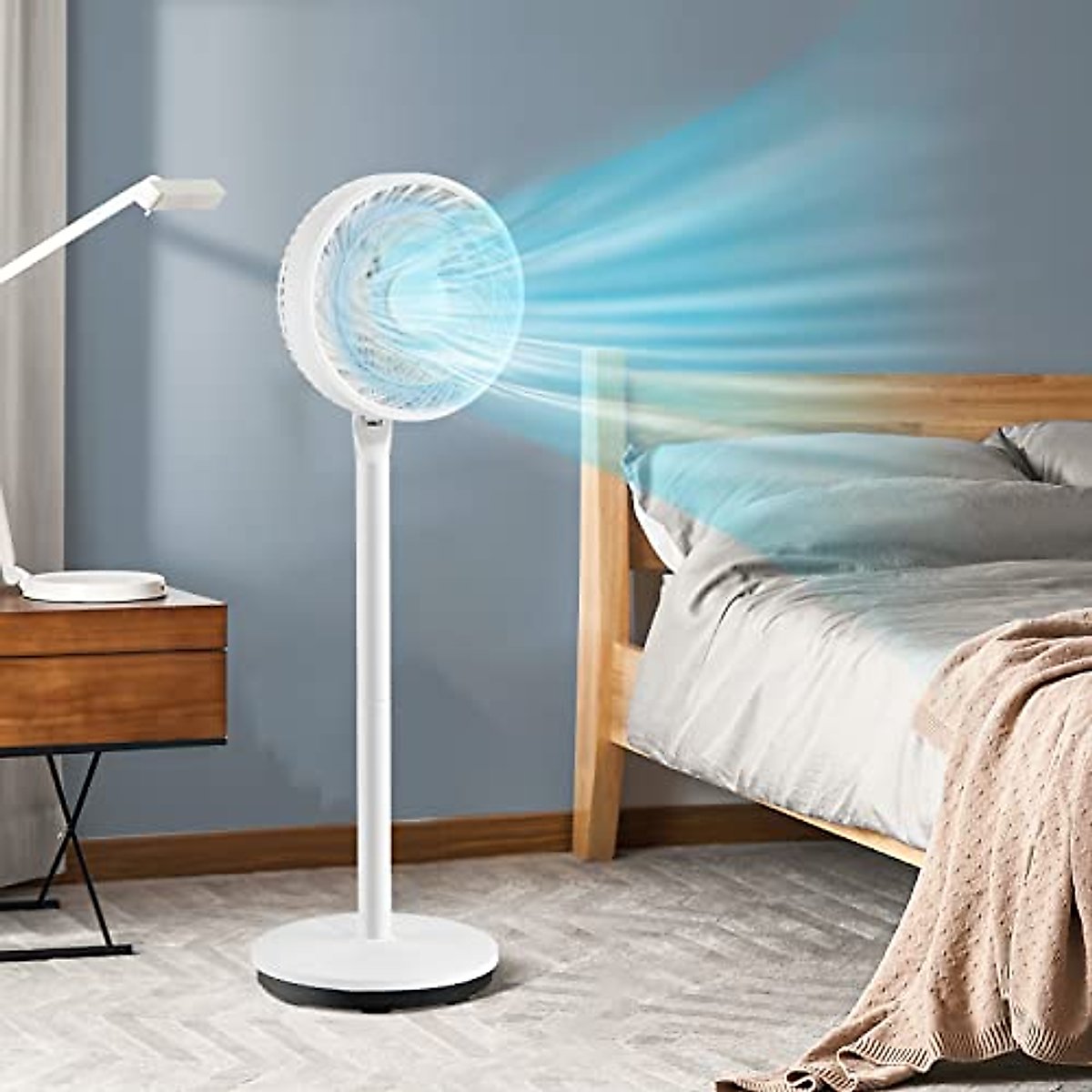 Tangkula Oscillating Pedestal Fan with Remote Control, 3 Heights Standing Fan, Portable Floor Fan with 3 Wind Speeds, 1-7 H Timer, Quiet Stand Fan with 85° Oscillation & 100° Tilt for Home Office