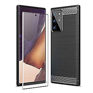 Olixar Case with Screen Protector for Samsung Galaxy Note 20 Ultra, Stylish 2 in 1 Protection - Defend Your Phone & Screen from Drops, Shocks and Scratches - Sentinel - Black