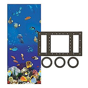 Smartline Caribbean 15-Foot-by-30-Foot Oval Overlap Liner | 48-to-52-Inch Wall Height | 25 Gauge Virgin Vinyl | Designed for Steel Sided Above-Ground Swimming Pools | Universal Gasket Kit Included