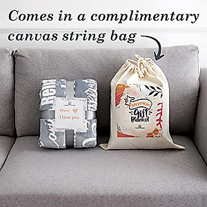 Mami Home Mom Blanket Gift with Thick Double Layered Fleece and Sherpa Blanket Fabric | Wonderful Blankets for Mom | Wholesome I Love You Mom Gifts from Daughters and Sons with Free Canvas Bag | 50x60