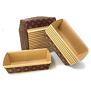 KITCHEN SUPPLY WHOLESALE Junior Loaf Pan Italian Paper Bakers (25-pack, 6 x 2.5 x 2 Inch)