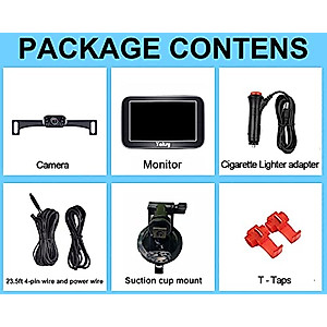 Yakry Backup Camera Hitch Rear View Kit 5 Inch HD 1080P Monitor System Car Truck SUV Minivan Easy Installation Waterproof Night Vision DIY Grid Lines 2022 Y12