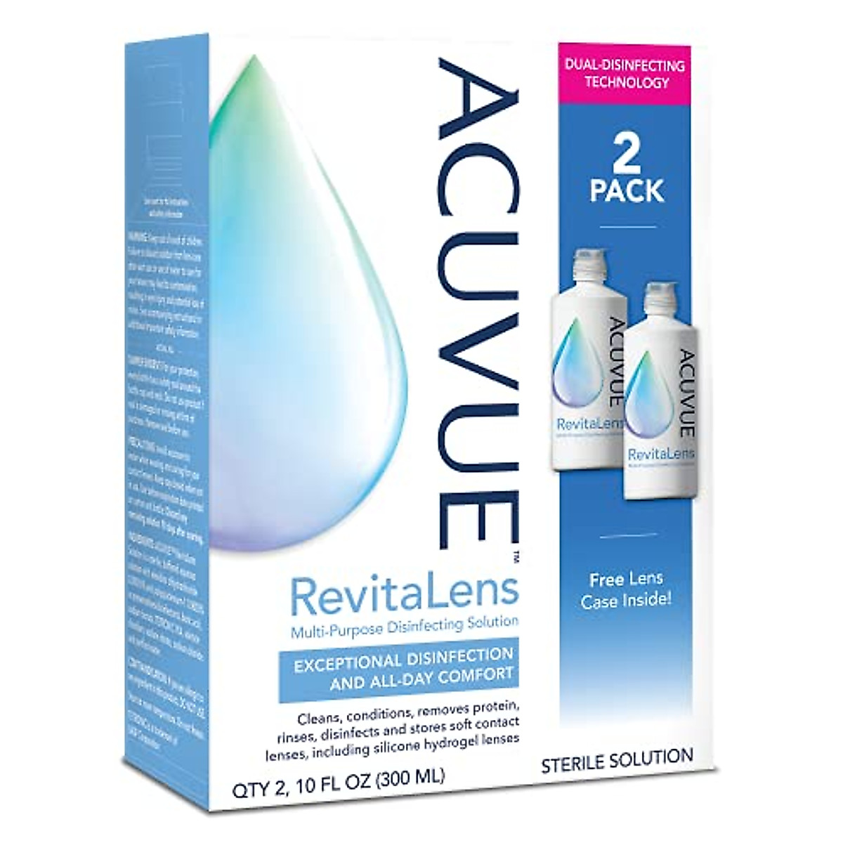 ACUVUE RevitaLens Multi-Purpose Disinfecting Solution, 2 x 10 oz. Twin Pack