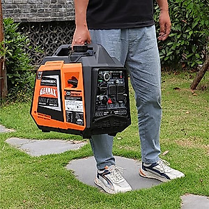 GENMAX Portable Inverter Generator, 4000W ultra-quiet 145cc gas engine,with Parallel and Series Capability, Electric Start, Ideal for Camping outdoor & Home backup power.EPA &CARB Compliant