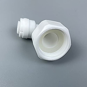 XINWOO Union Elbow 1/4" x 1/2" Female Thread Quick Connect QC Reverse Osmosis RO System Parts Fittings (10 Pack)