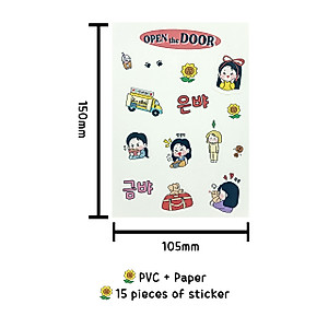 IZONE Kwon EUN BI Stickers 2021 Open The Door PVC Durable Waterproof Stickers Pack for Laptop for Phone Fanarter Collaboration Goods