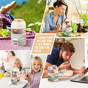 CUPADA Cute Cats Paws Food Jar for Hot and Cold, Funny Insulated Food Jars Vacuum 17OZ with Folding Spoon for Work Trip Picnic Camping
