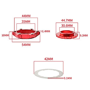 UXELY Bicycle Center Lock 6-Bolt Disc Brake Rotor Adapter, Middle Lock Disc Brake Conversion Seat for Mountain Bikes, Bike Hub Adapter, Centerlock Adaptor 6-Hole Including Lock Ring