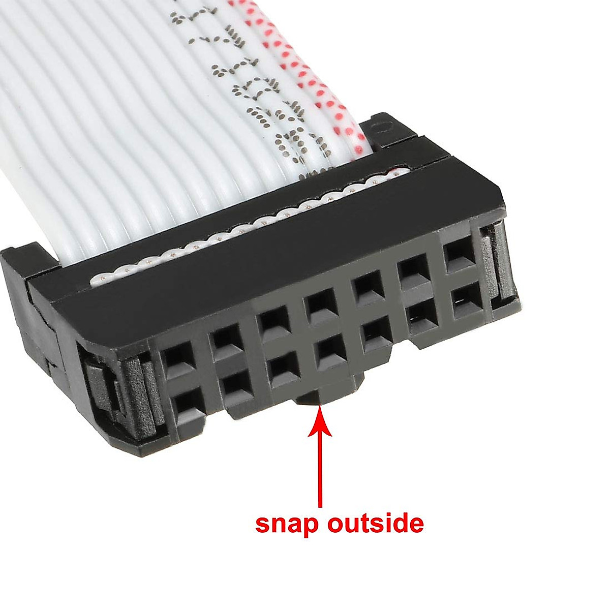 uxcell IDC Gray Wire Flat Ribbon Cable 14 Pins 128cm Length 2.54mm Pitch 2pcs Type-C