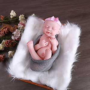 SERENDOLL 18.5 inch Realistic Full Silicone Baby Doll, Lifelike Reborn Baby Dolls, Toy, and Collectible Bald Boy