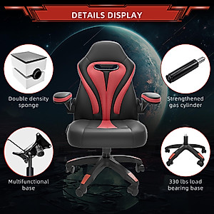 SeekFancy Gaming Cair Set of 2, Computer Gaming Chair Video Game Chairs for Teens Adults, Ergonomic Gaming Chair High Back Cheap Computer Office Chair, Black Silla PC Gamer Chair