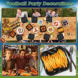 Mimorou 100 Pcs Football Dessert Plates Bulk 7 Inch Football Paper Plate Disposable Football Party Plate Square Football Dessert Plate for Game Day Birthday Baby Shower Home Decor Supplies (Tactics)