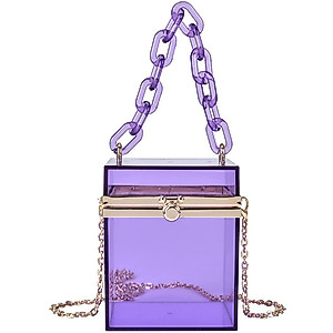 QZUnique Women's Cute Cube Shape Handbag Magic Shoulder Bag Clutch Bag With Super Long Shoulder Strap