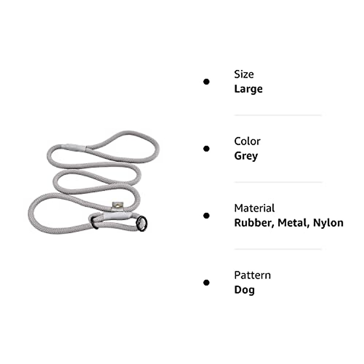 Cesar Millan Slip Lead Leash™ - Slip Collar Training Lead Gives You Greater Control and The Ability to Make Quick and Gentle Corrections (Large, Grey)