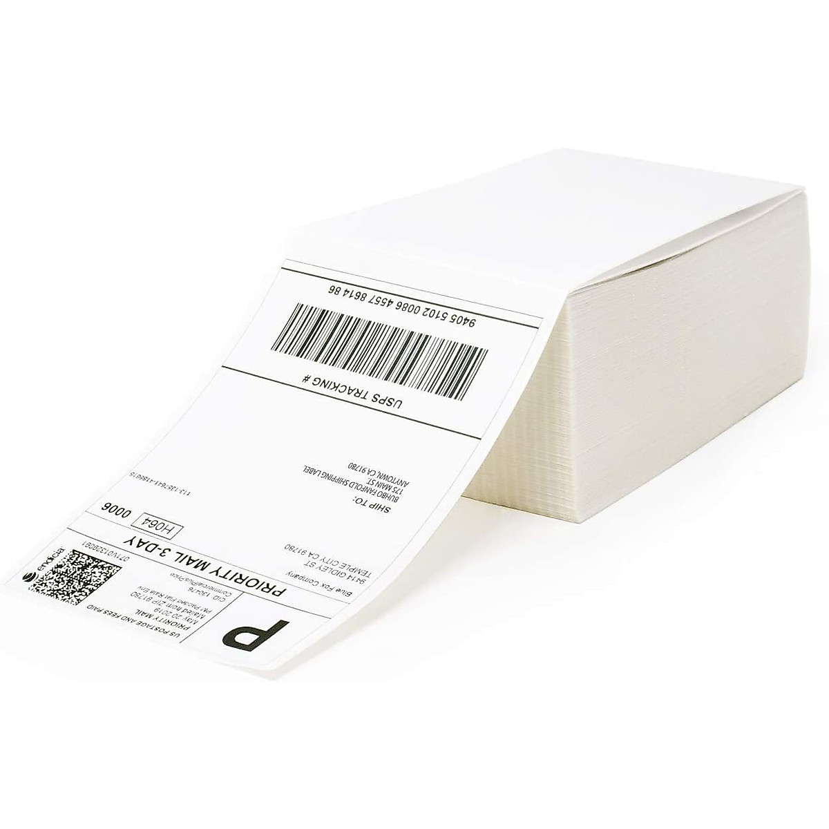4x6 Thermal Labels, ANWALE Shipping Label, Direct Thermal Printer Label (500 Fan-Fold Labels), Commercial Grade Compatible with Rollo Label Printer, MUNBYN, iDRPT, Polono, Zebra Thermal Label Printer