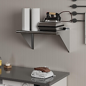 AmGood 18" X 24" Stainless Steel Wall Shelf | NSF | Metal Shelving | Garage, Laundry, Storage, Utility Room | Restaurant, Commercial Kitchen