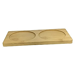 IBNBAQAR Wooden Tray | Oil Dispenser Tray 19.3 * 9.14 cm (1 Piece) |7.7X3.7 Wooden Serving Tray | Mini Bamboo Tray | Wooden Tray for Cooking Oil Bottles | Soap Dispenser Tray