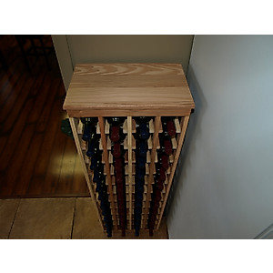 Wine Racks America Living Series Table Top Wine Rack - Durable and Modular Wine Storage System, Redwood Unstained - Holds 48 Bottles