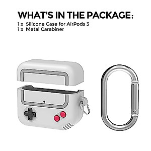 TRONWIN Silicone Airpods 3 Case Protective Covers Skin Game-Machine Design for Airpods 3 [Support Wireless Charging] Compatible with Apple Airpods 3rd Generation (Light Grey)