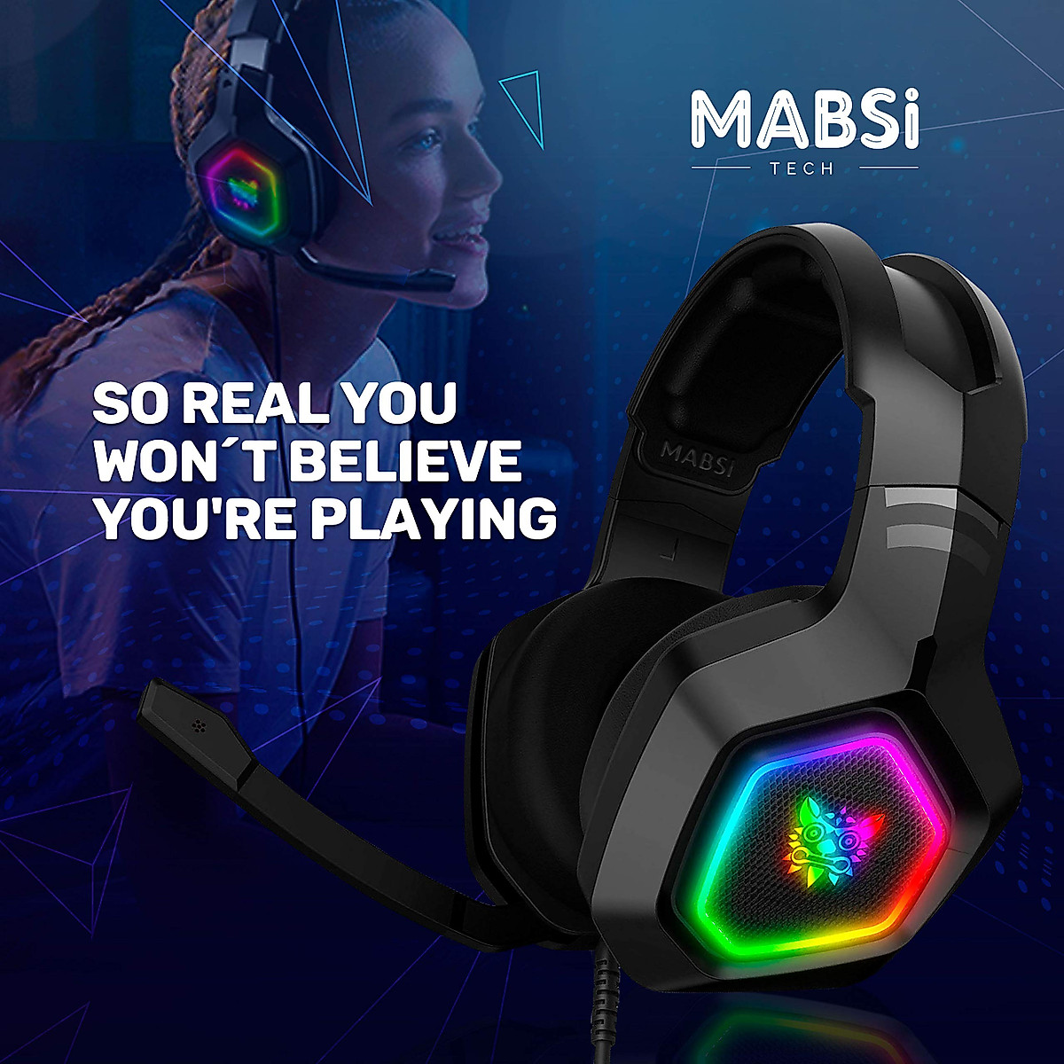 Gamer Headset K10 | Sonido Surround | Blocks External Noise | Includes microfone | Compatible with PS5, PS4, Xbox One, Nintendo Switch, PC, I pad, Celulares