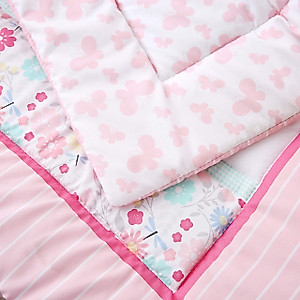 Baby Spark Belle The Elephant 3pc Soft Cotton Crib Bedding Set