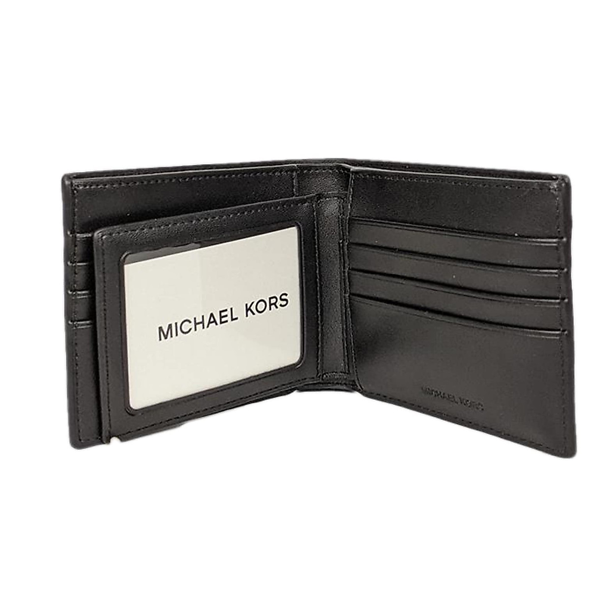 Michael Kors Men's Cooper Billfold with Passcase Wallet (Black PVC)