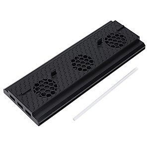 Vertical Cooling Stand for XboxOne X,3 USB Ports Cooling Stand Vertical Game Console Cooling Station with Light Bar for One X,Support Chargeing Controllers,Keyboards,Mobile Phones