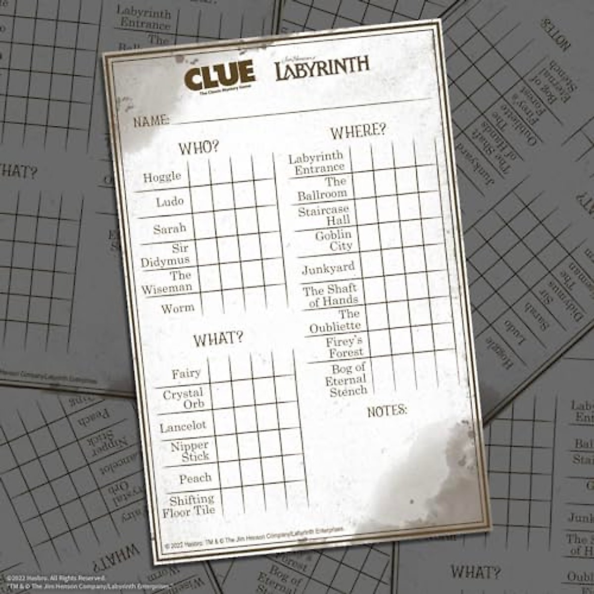 CLUE: Labyrinth | Solve The Mystery - Who Does Jareth Control, Where is Toby, and What Object is Used | Collectible Clue Game Based on Jim Henson’s Labyrinth | Officially-Licensed Game