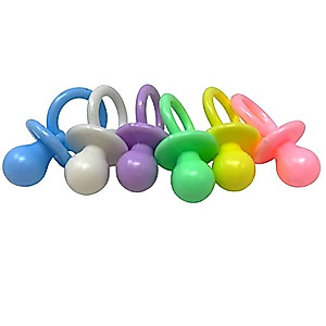 Bonka Bird Toys 2207 (Pk30) 1" Pastel Pacifiers, Medium Parrot, Foot Talon Craft Cage Toy, Conure, Lories, Lorikeets, and Similar