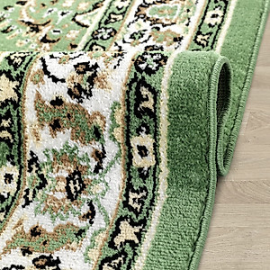 Antep Rugs Oriental 8x10 Traditional Medallion Indoor Area Rug Siesta (Green Beige, 7'10" x 10')