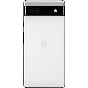 Google Pixel 6A 5G 128GB 6GB RAM Factory Unlocked (GSM Only | No CDMA - not Compatible with Verizon/Sprint) Global Version - Chalk
