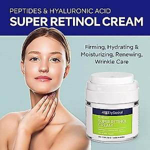 Retinol Cream, Retinol Face Moisturizer, Anti Wrinkle Cream For Face, Neck Firming, Retinol Eye Cream, Face Cream Anti Aging, Korean Skin Care Retinol Moisturizer, Collagen Retinol Hyaluronic Acid Cream