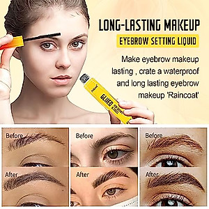 Brow & Edge Styling Gel, 2 in 1 Wand Gel for Styling Brows, No White Residue, Clear Brow Gel Non-Greasy, 16 ml (1 Pack)