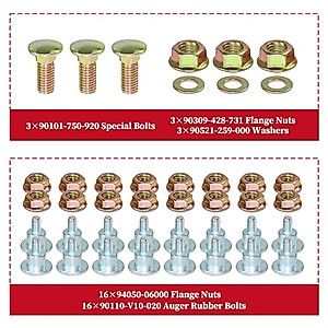 GELASKA HS520 Paddles with 76322-v10-020 Scraper Blade Replaces 06720-V10-030, 06720-V10-020 for Honda HS520 Paddles, HS520A HS520AA HS520AS HS520ASA HS520K1 HS720 HS720AA HS720AMA HS720ASA Snowblower