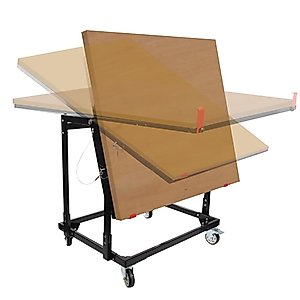 O'SKOOL Panel Handler Cart and Shop Stand, Tilting Panel Carts with Rubber Swivel Casters