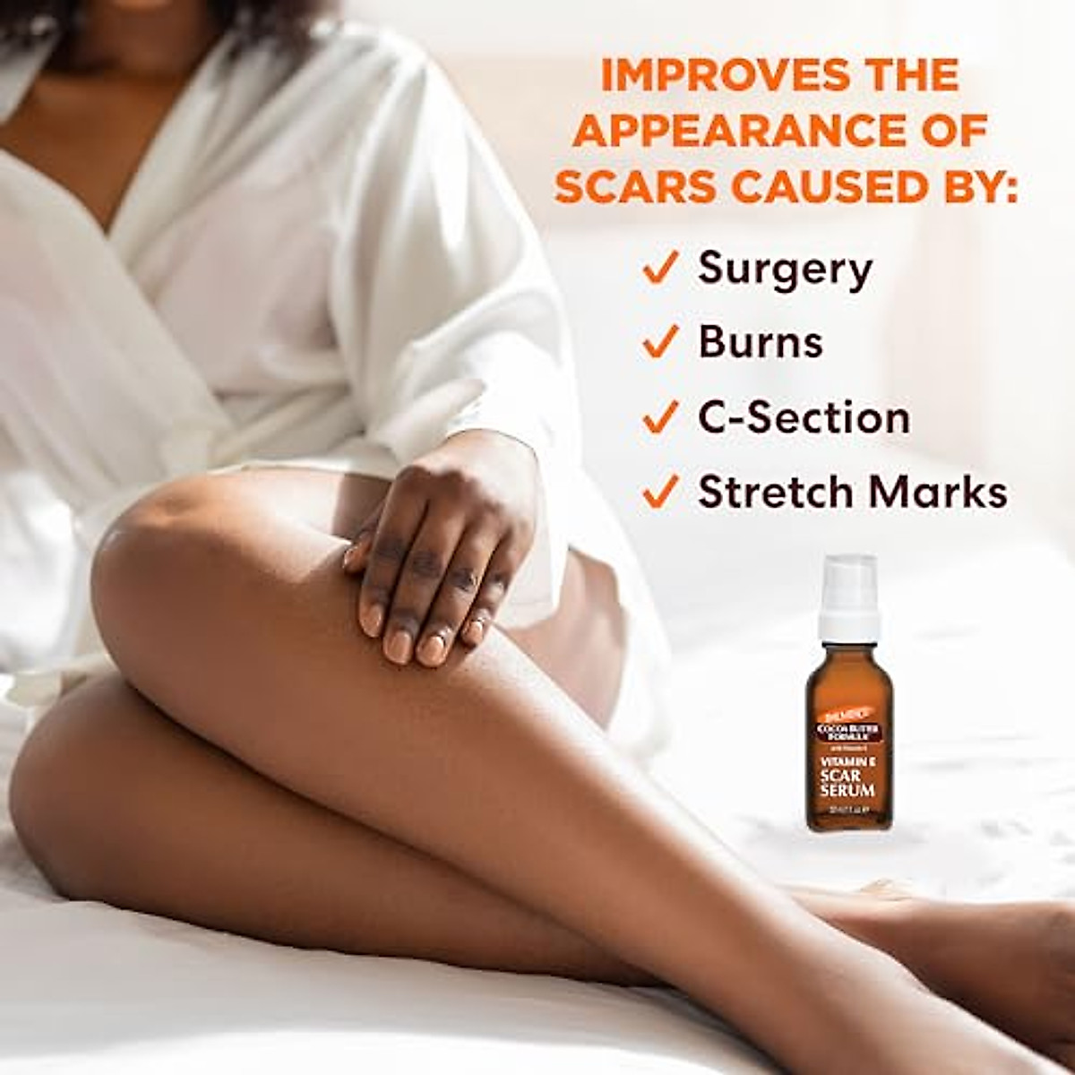 Palmer's Cocoa Butter Formula Scar Serum, Skin Brightening Oil for Face & Body, Concentrated Serum with Vitamin E, Fragrance Free, 1 Fl Oz