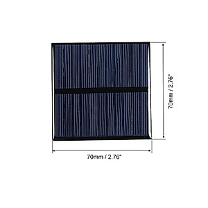MECCANIXITY Mini Solar Panel Cell 5.5V 110mA 0.605W 70mm x 70mm for DIY Electric Power Project Pack of 2