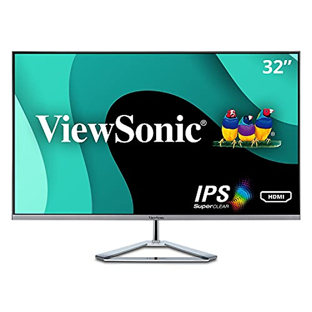 ViewSonic 32 Inch 1080p Widescreen IPS Monitor with Ultra-Thin Bezels, Screen Split Capability HDMI and DisplayPort (VX3276-MHD)