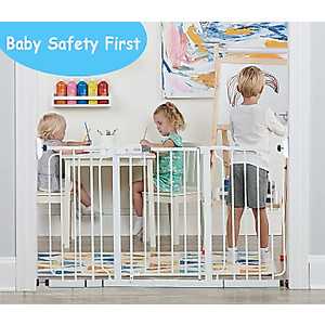 4 Pack Baby Gate Wall Protector, Protect Walls & Doorways for Pet & Dog Gates, Pressure Mounted on Stair Gate, No Screw Need