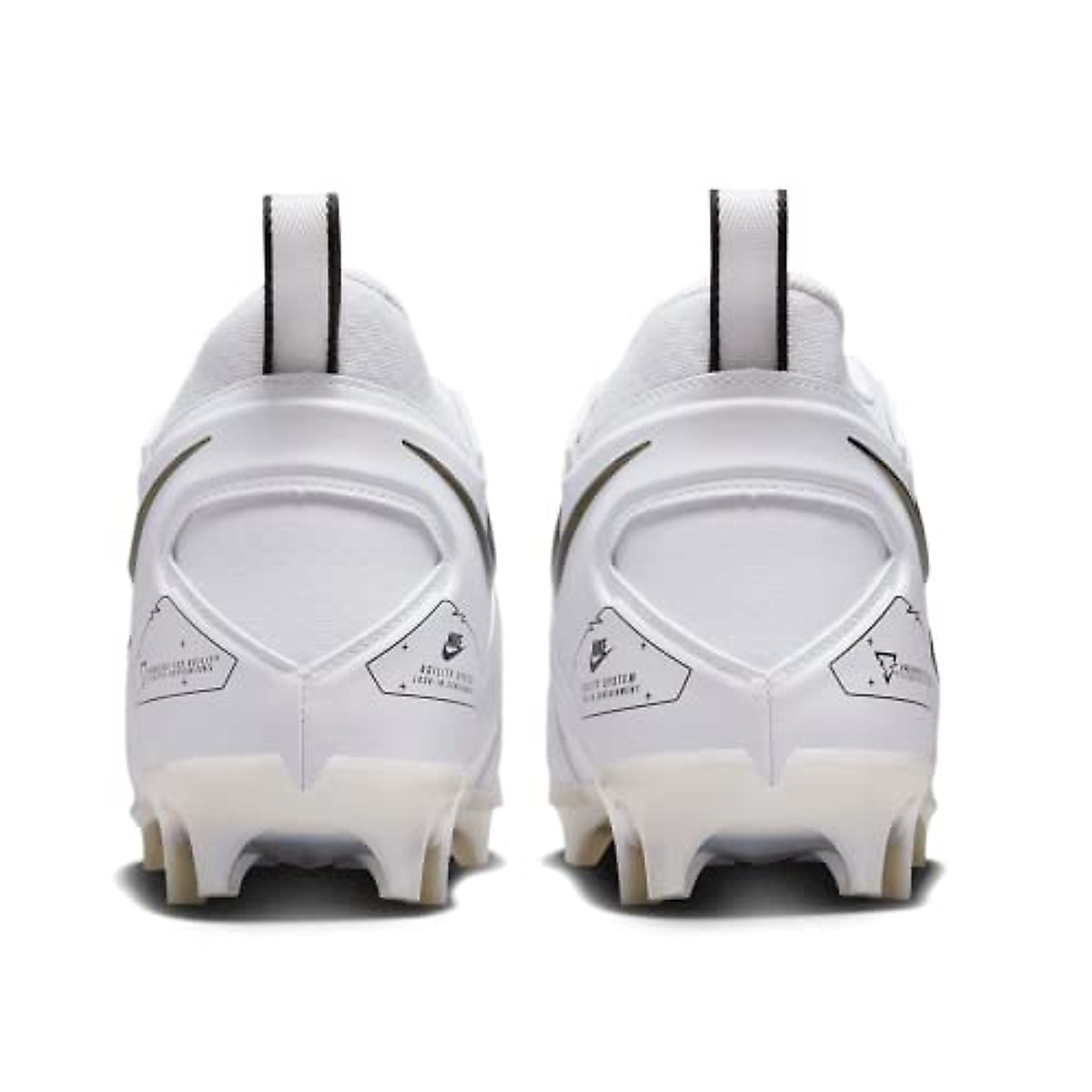 Nike Men's Alpha Menace Pro 2 Mid Football Cleats, White/Black, 11